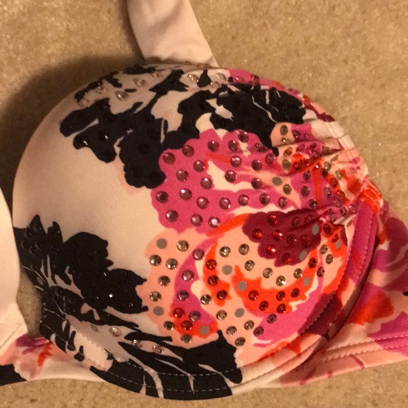 Victoria's Secret | Swim | Rare Victorias Secret Rhinestone Floral ...